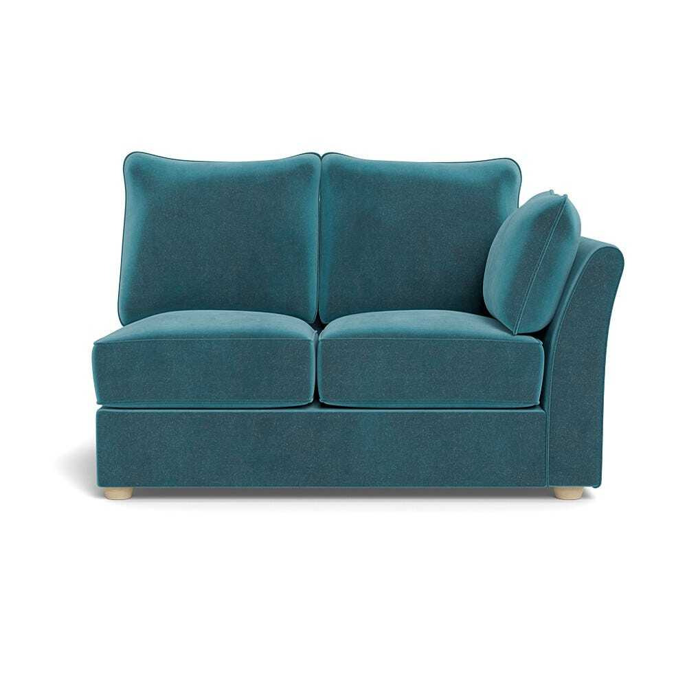 Heal's Tailor Double Right Hand Facing Corner Unit Smart Luxe Velvet Airforce Natural Feet ...