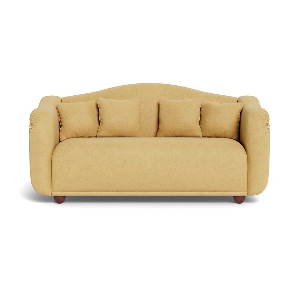 Heal's Tetbury 3 Seater Sofa Tejo Recycled Ochre Walnut Stained Beech ...