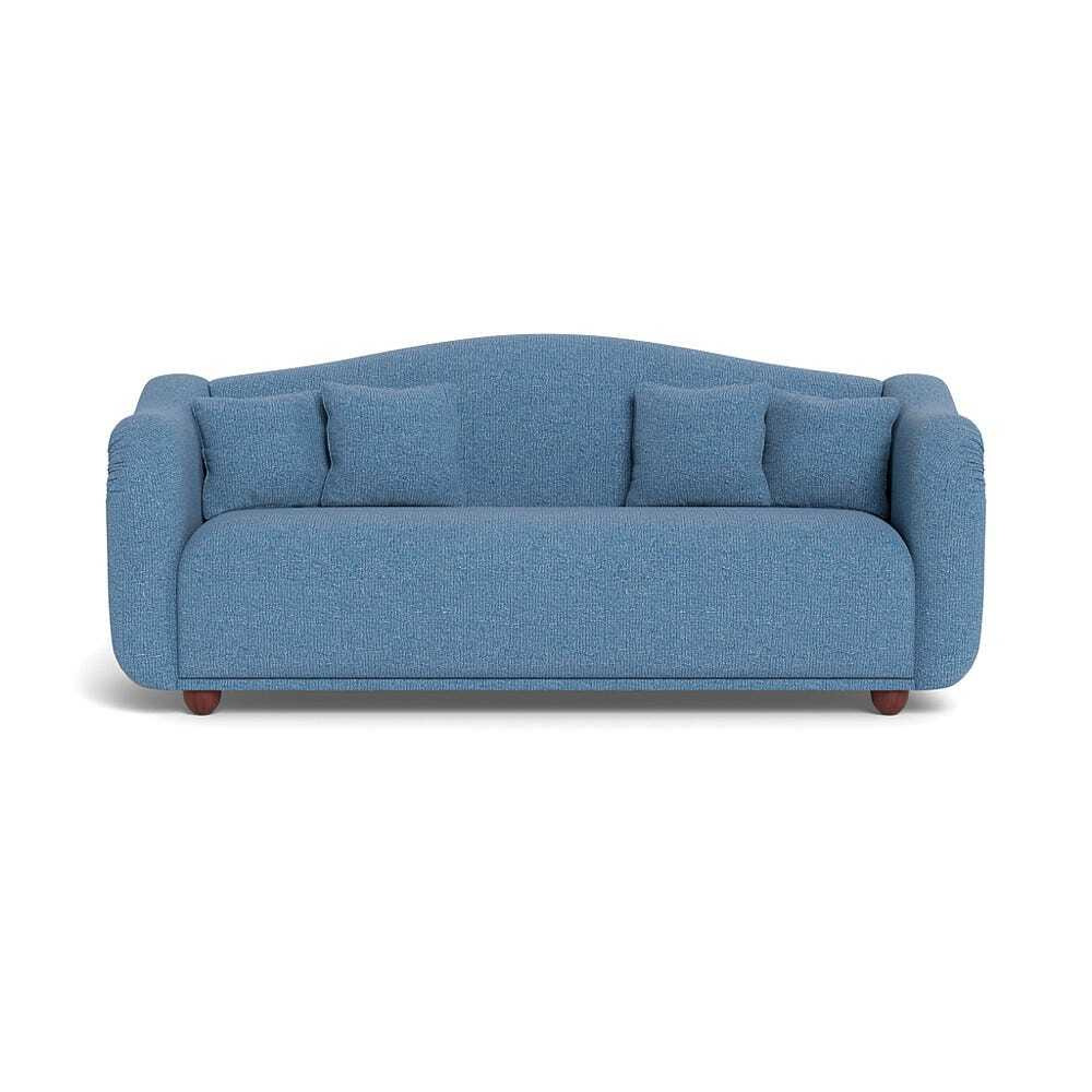 Heal's Tetbury 4 Seater Sofa Tejo Recycled Cobalt Walnut Stained Beech ...