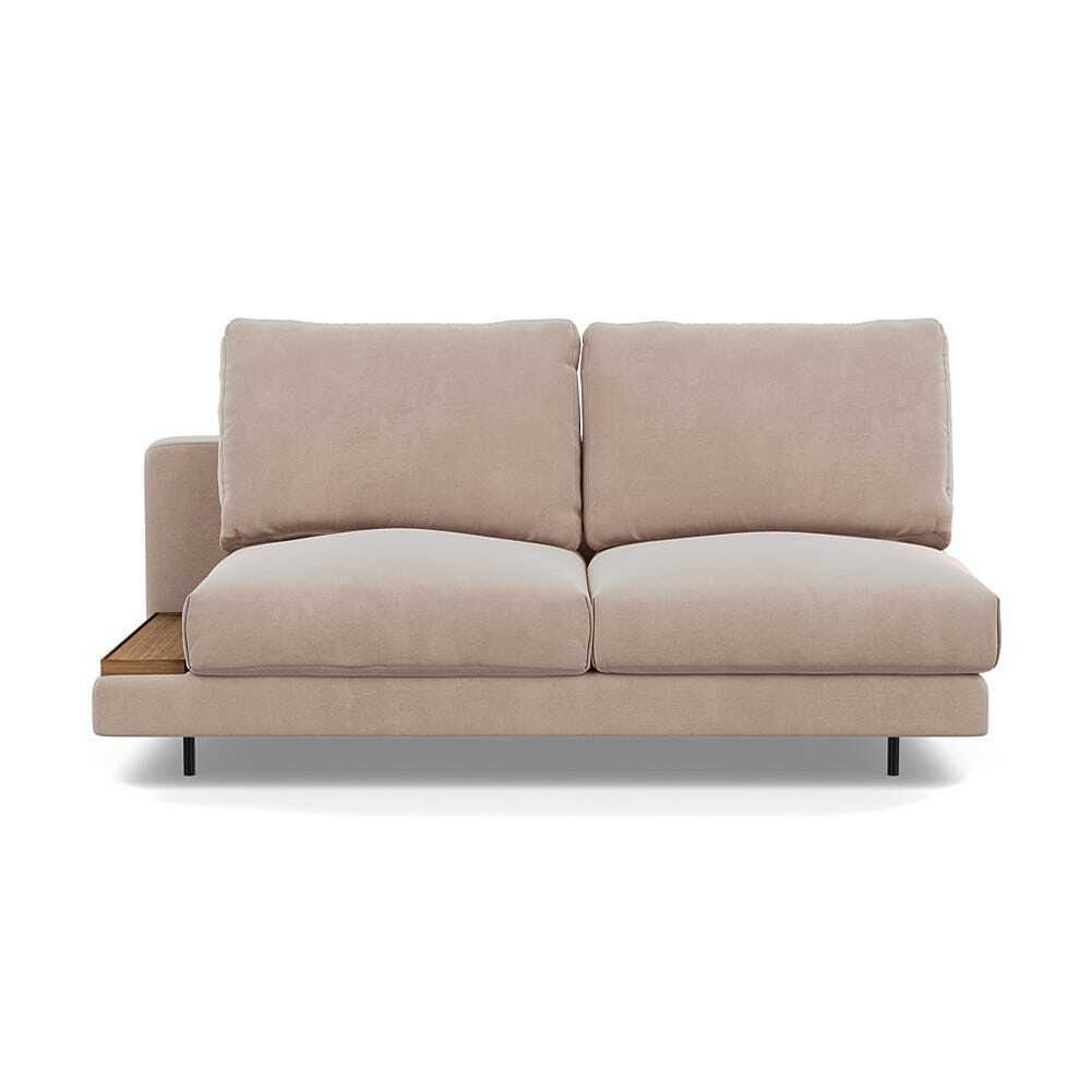 Heal's Orso 2 Seater Unit with Left Arm Tray High Back Smart Velvet ...