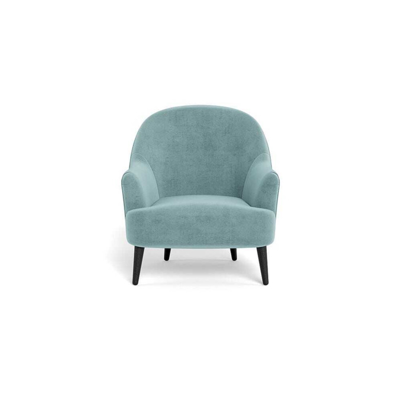 Heal's Elgin Chair Smart Luxe Velvet Mineral Blue Black Feet by Heal's ...