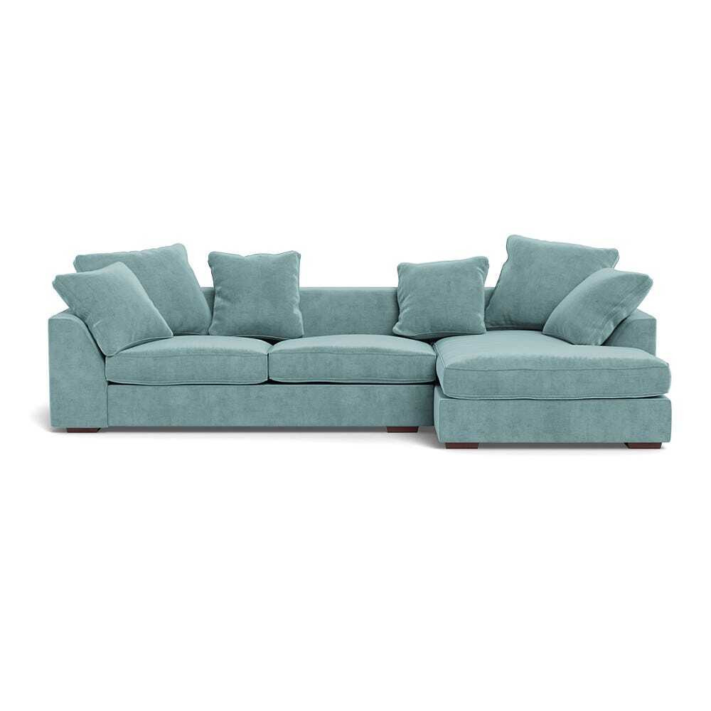 Heal's Cumulus Right Hand Facing Corner Sofa Smart Luxe Velvet Mineral ...
