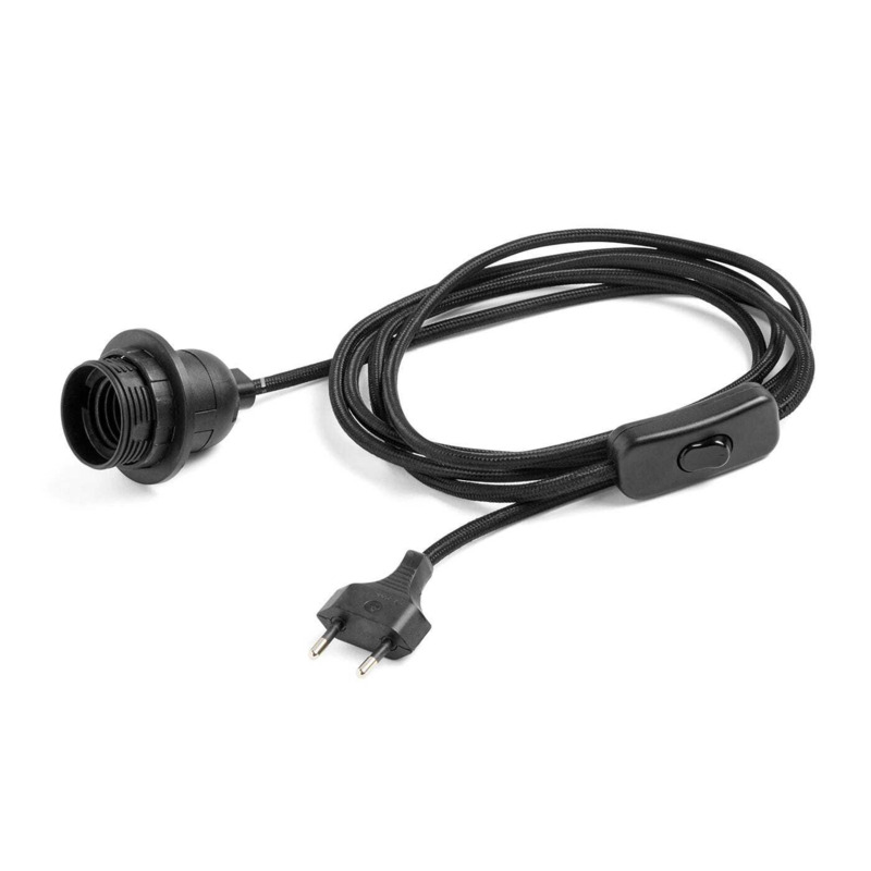 HAY Cord Set Table Lamp Fitting Black by Heal's | ufurnish.com