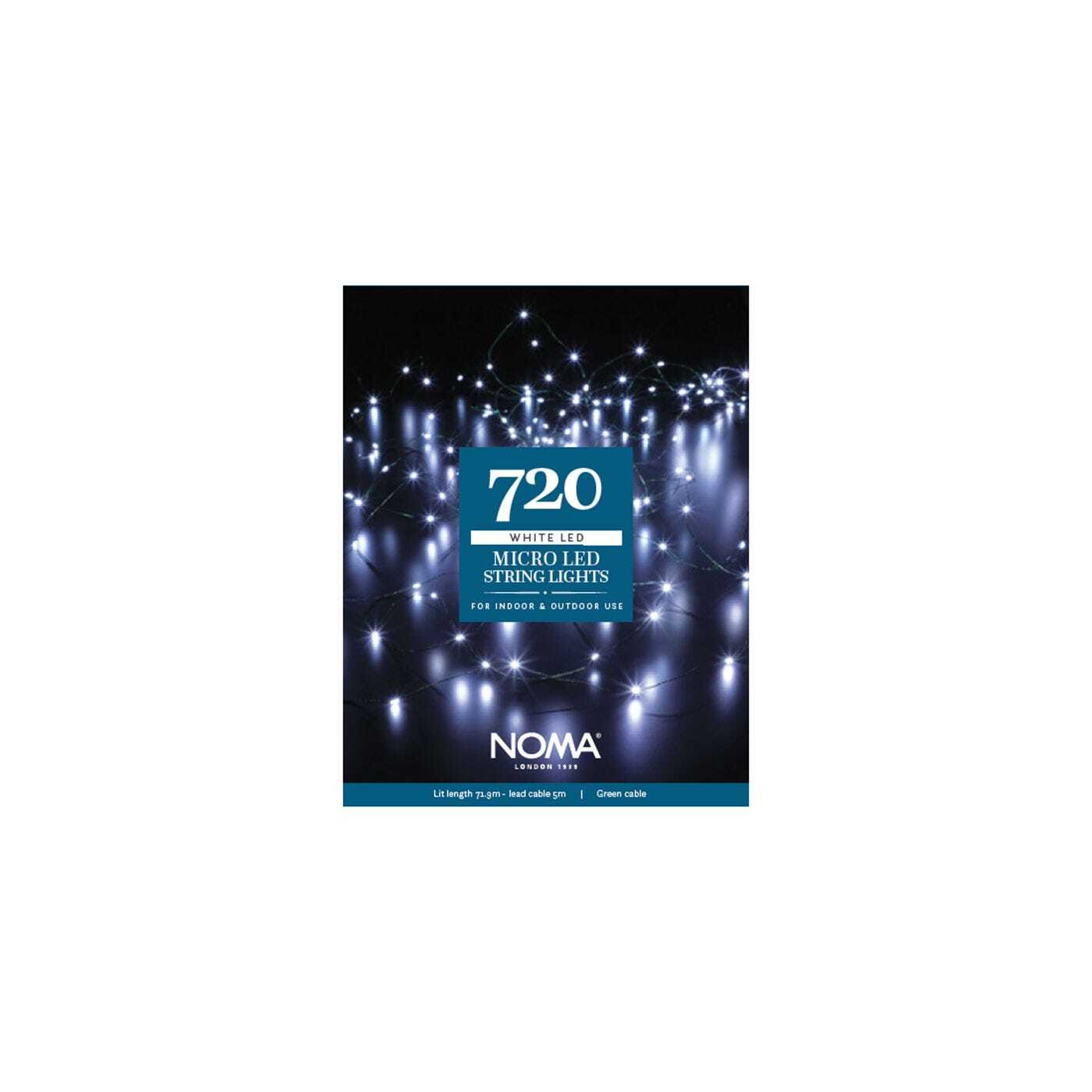 Noma White 720 LED Indoor or Garden Micro Décor String Lights Silver ...