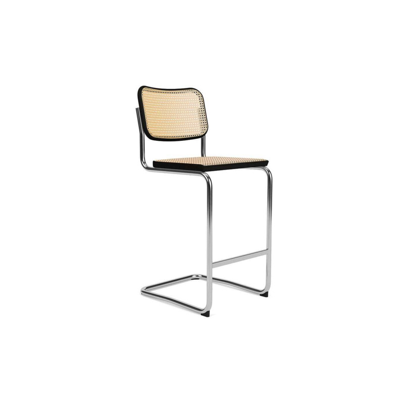 Knoll Cesca Bar Stool in Black Satin by Heal's | ufurnish.com