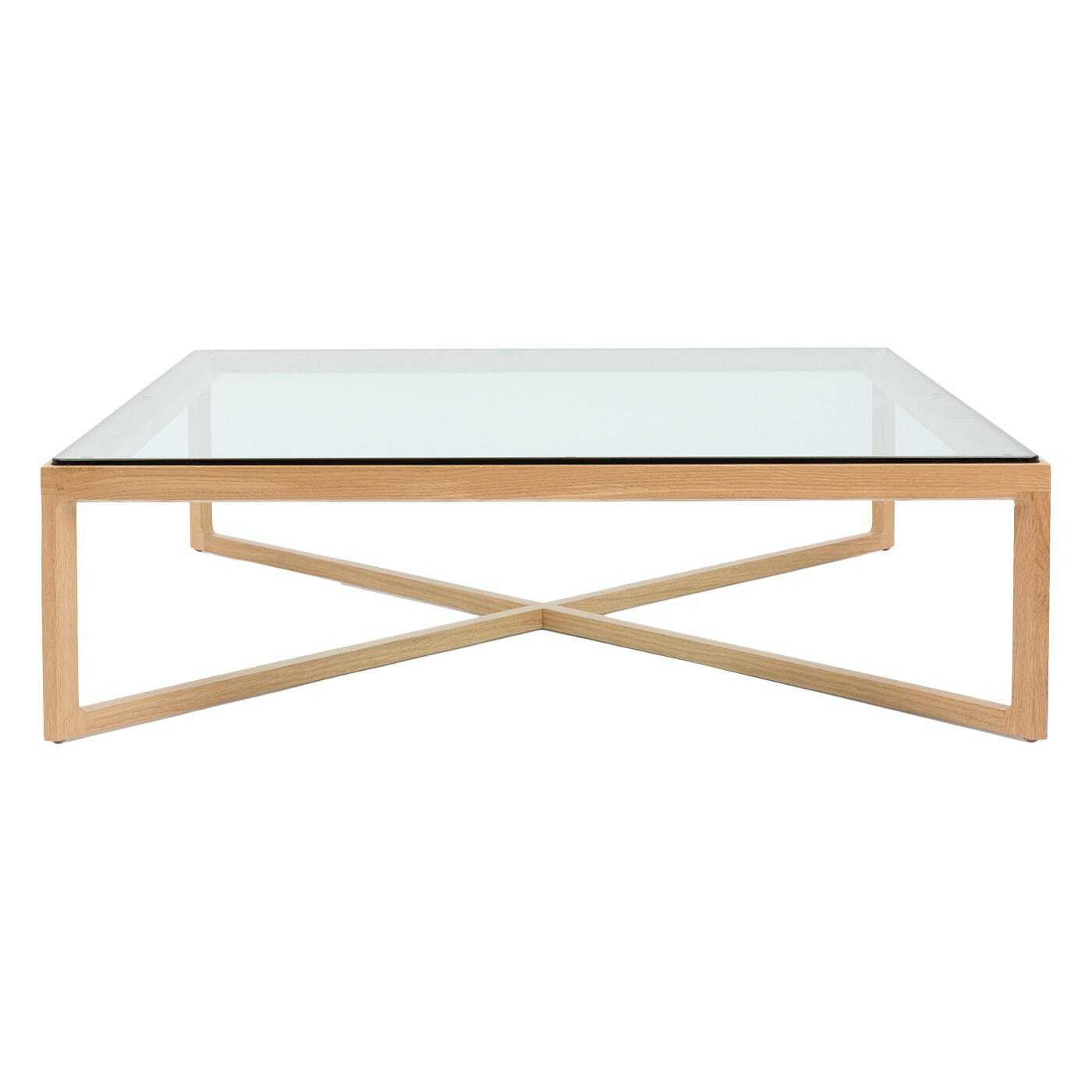 Knoll Krusin Coffee Table in Clear Glass and Natural Oak by Heal's ...