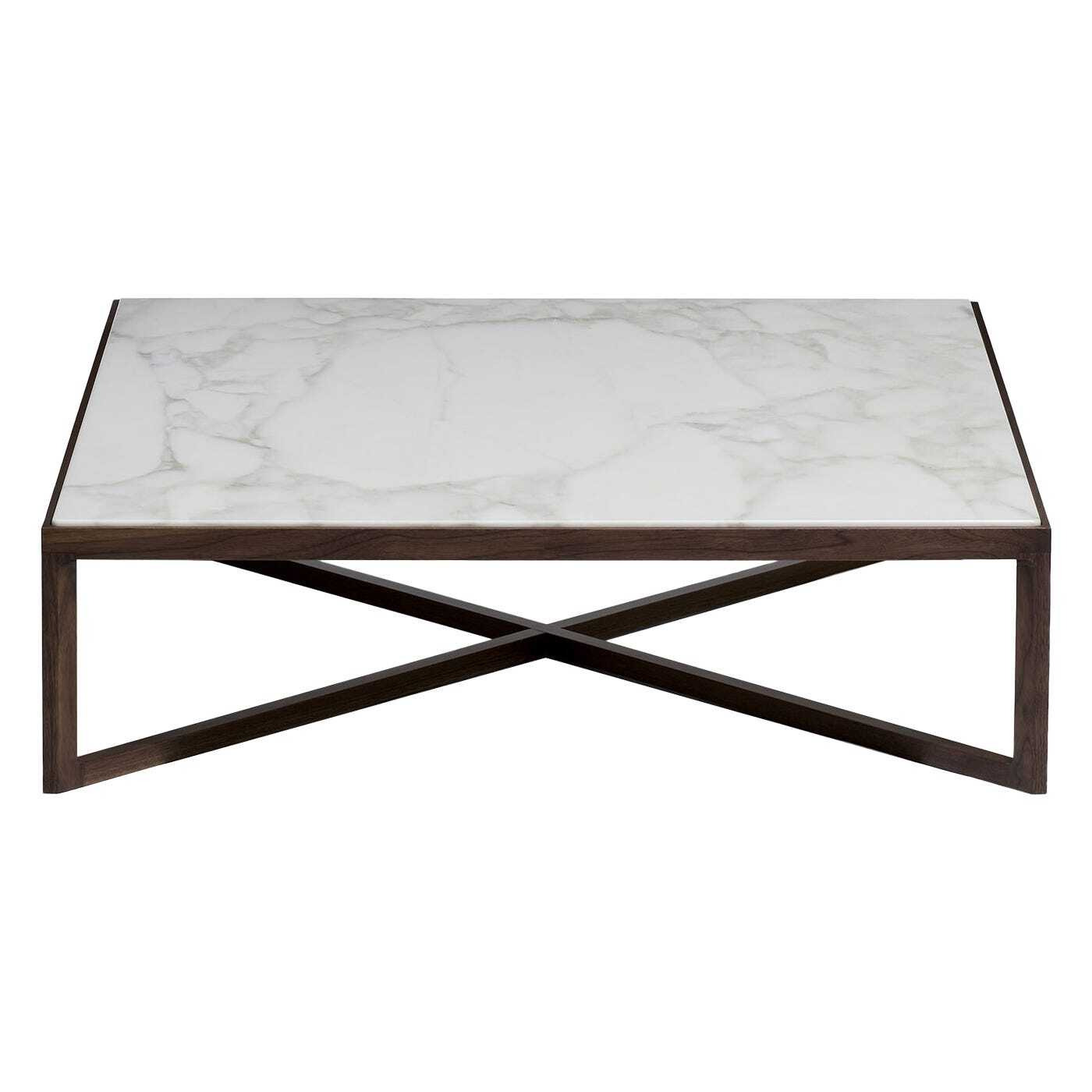 Knoll Krusin Coffee Table in Arabescato and Walnut Stained Oak by Heal ...