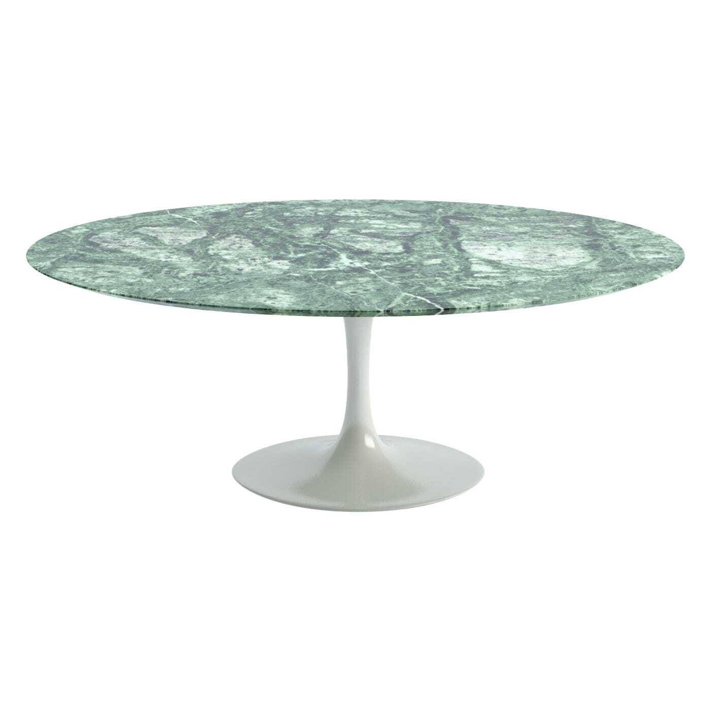 Knoll Saarinen Dining Table with White Base in Verdi Alpi 198cm by Heal's | ufurnish.com