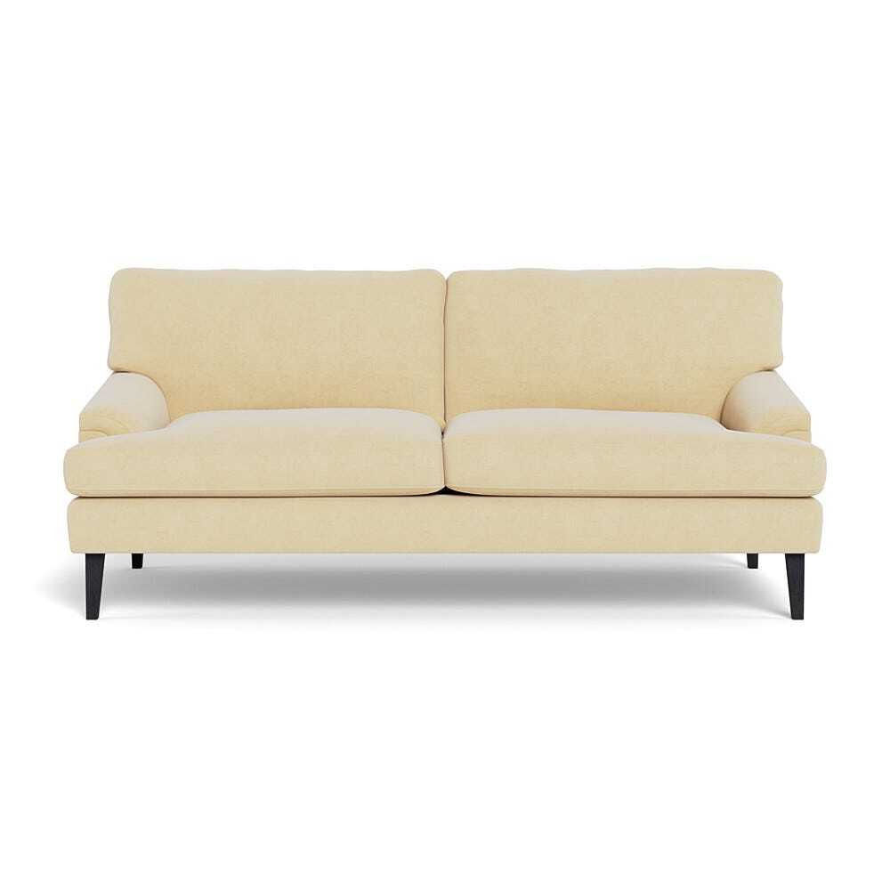 Heal's Stanton 3 Seater Sofa Smart Luxe Velvet Biscuit Black Feet by ...