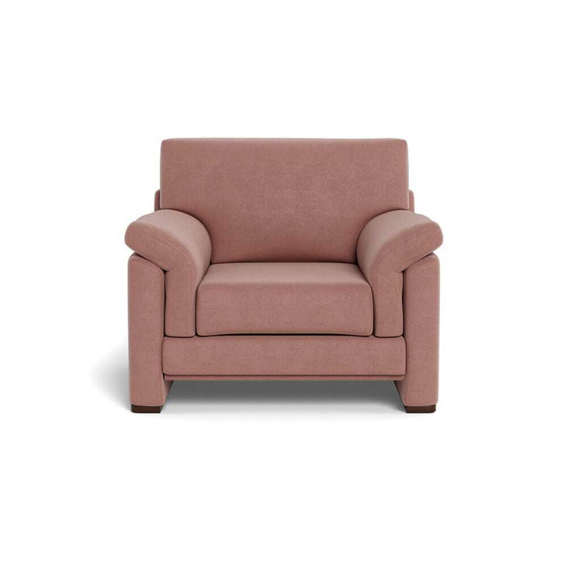 Heal's Paris II Armchair Smart Luxe Velvet Dusky Pink Walnut Stained ...