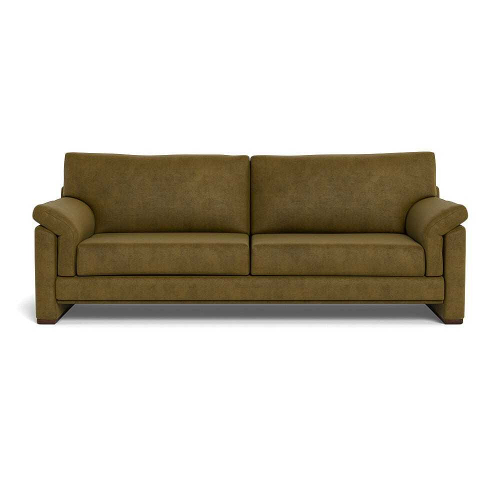Heal's Paris II 4 Seater Sofa Smart Luxe Velvet Peridot Walnut Stained ...