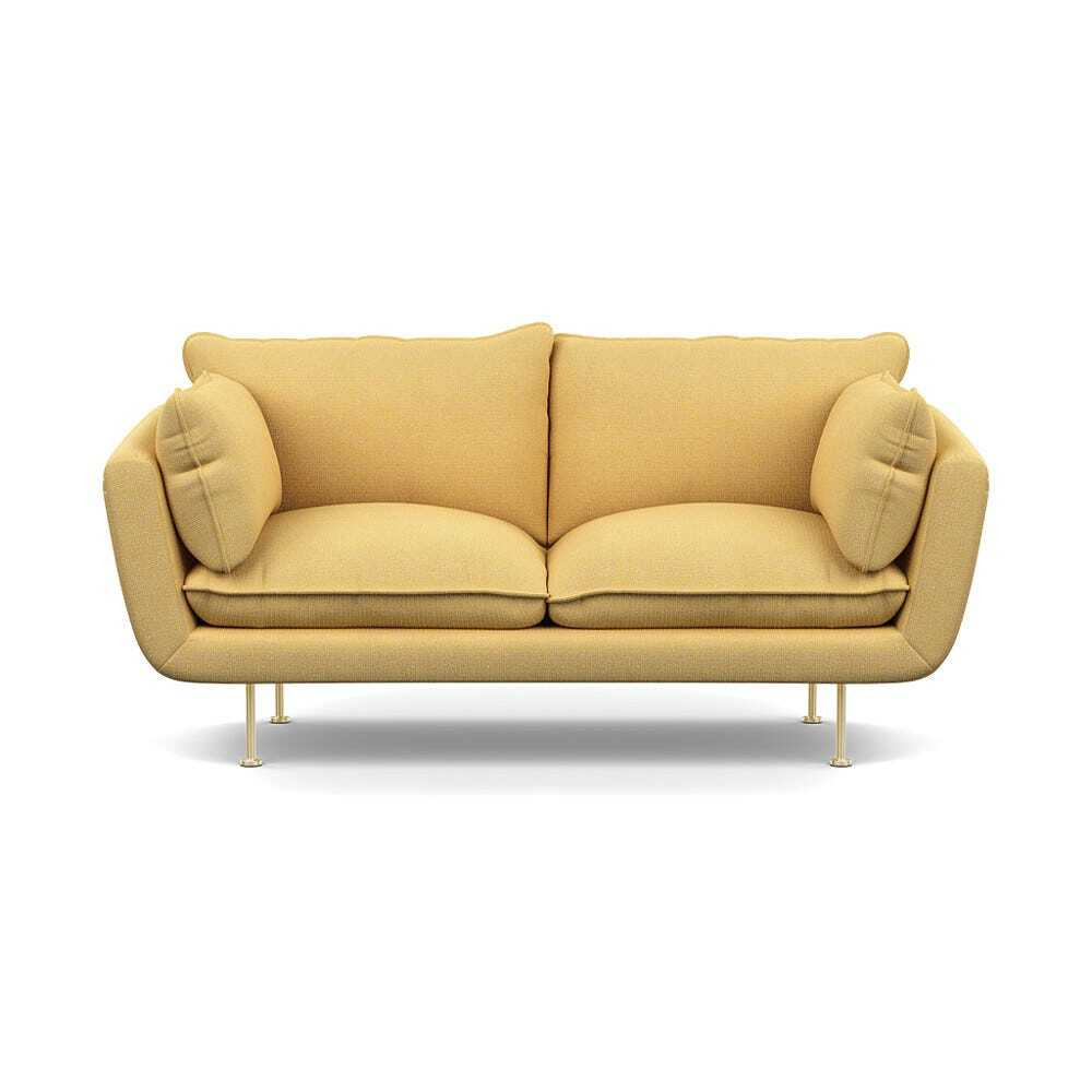 Heal's Allora 2 Seater Sofa Tejo Recycled Ochre Brass Feet by Heal's ...