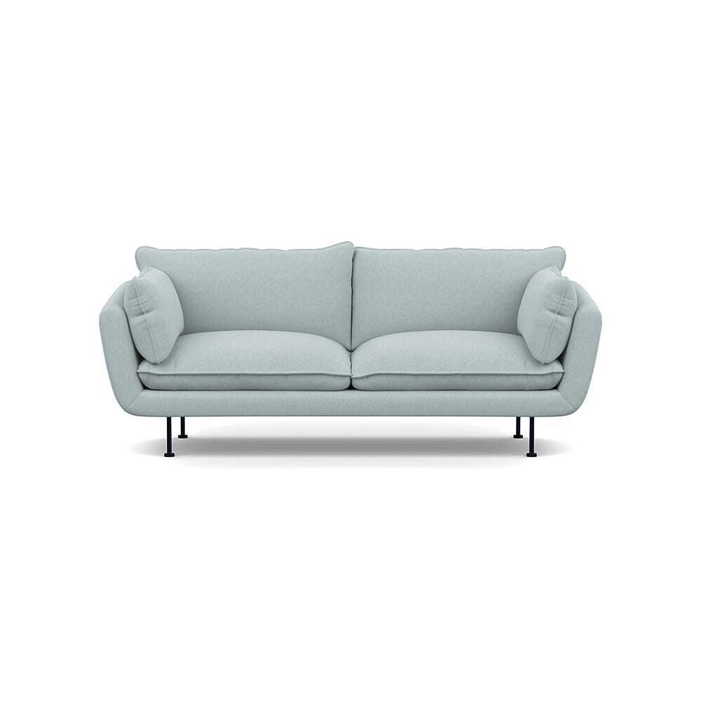 Heal's Allora 3 Seater Sofa Brushed Cotton Mist Black Feet - Heal's UK ...