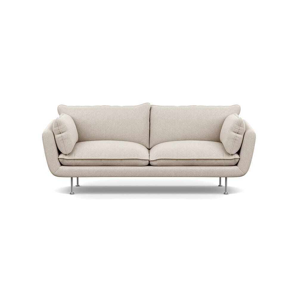 Heal's Allora 3 Seater Sofa Texture Limestone Stainless Steel Feet ...