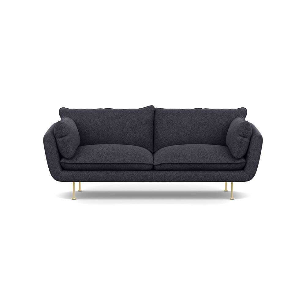 Heal's Allora 3 Seater Sofa Texture Soot Brass Feet - Heal's UK ...