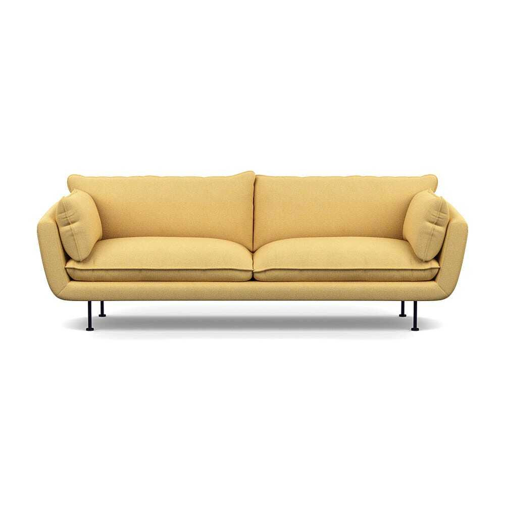 Heal's Allora 4 Seater Sofa Tejo Recycled Ochre Black Feet by Heal's ...