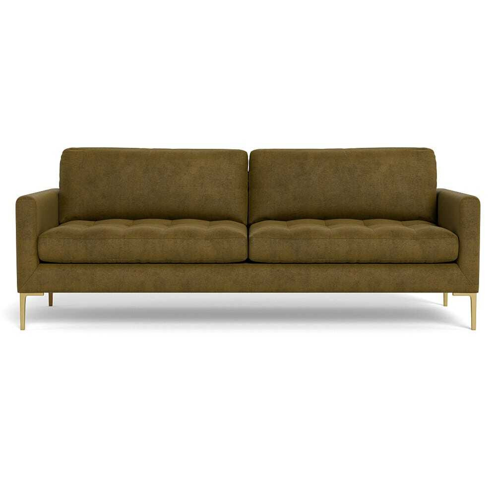 Heal's Eton 4 Seater Sofa Smart Luxe Velvet Peridot Brass Feet by Heal ...