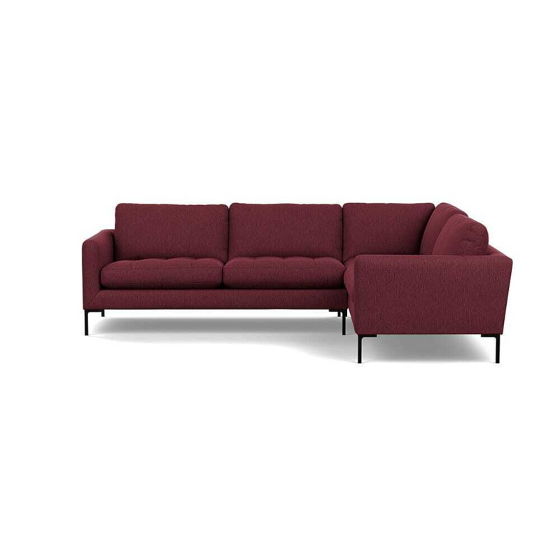 Heal's Eton Right Hand Facing Corner Sofa Smart Linen Mix Maroon Black ...