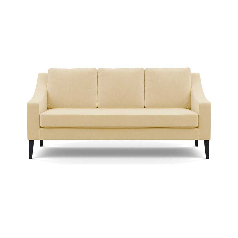 Heal's Richmond 3 Seater Sofa Smart Luxe Velvet Biscuit Black Feet by ...