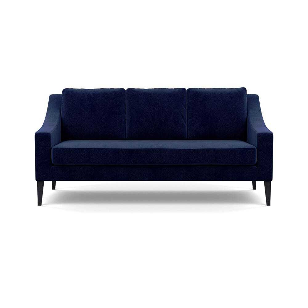 Heal's Richmond 3 Seater Sofa Smart Luxe Velvet Midnight Black Feet by ...