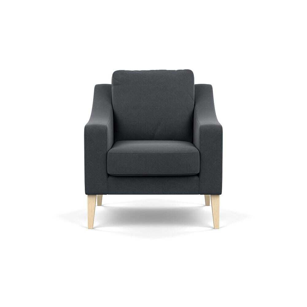 Heal's Richmond Armchair Linen Dark Grey Natural Ash Feet by Heal's ...