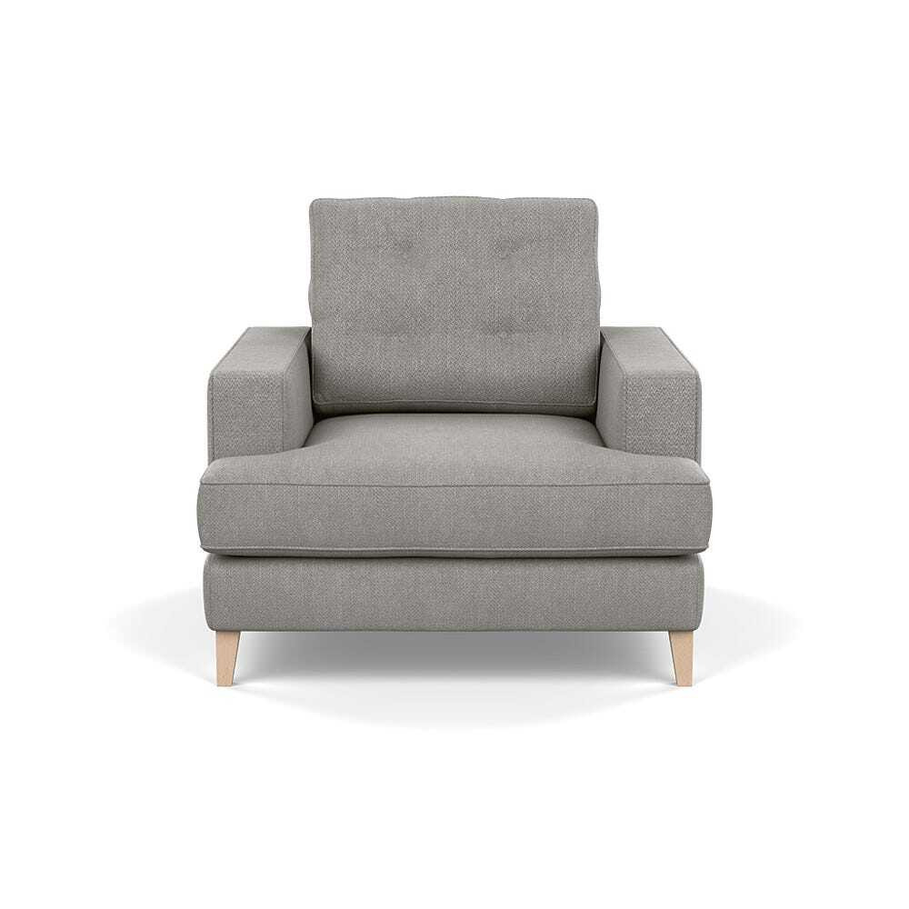 Heal's Mistral Armchair Texture Pale Grey Black Feet by Heal's ...