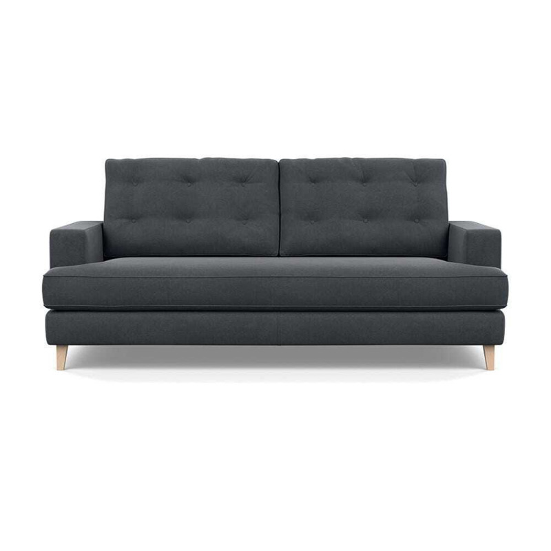 Heal's Mistral 3 Seater Sofa Linen Dark Grey Natural Feet by Heal's ...