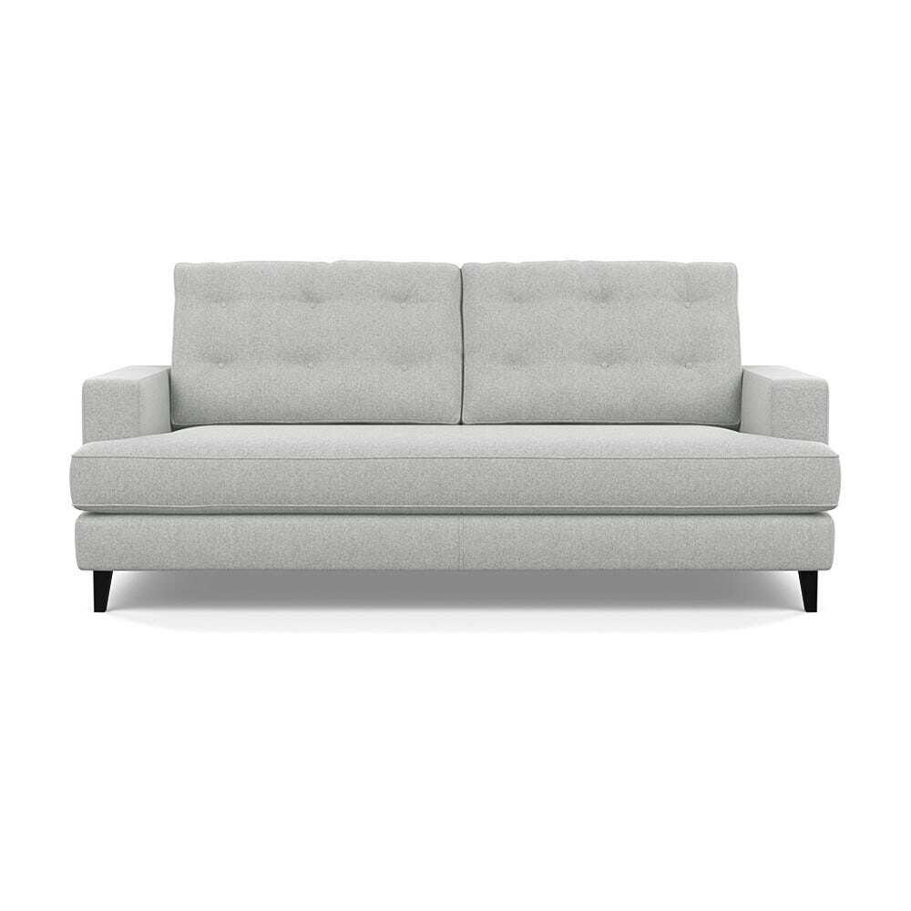 Heal's Mistral 3 Seater Sofa Melton Wool Limestone Black Feet by Heal's | ufurnish.com
