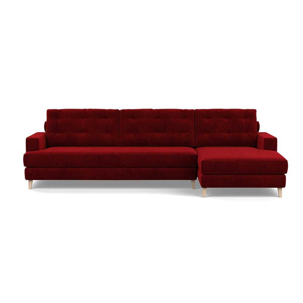 Heal's Mistral Right Hand Facing Corner Sofa Smart Luxe Velvet Mulberry ...