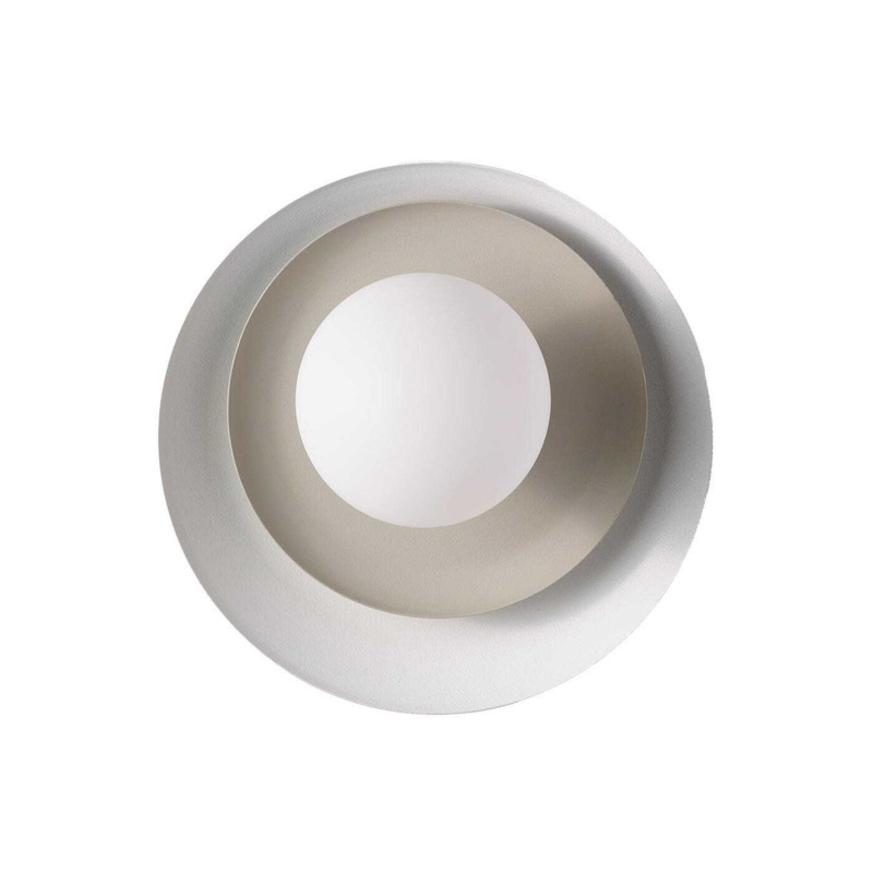 Well Lit Spin Wall Light White/Pebble Grey by Heal's | ufurnish.com