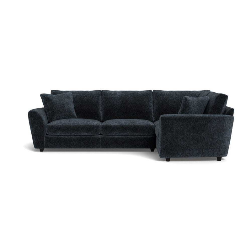 Heal's Snooze Right Hand Facing Corner Sofa Boucle Velvet Space Black ...
