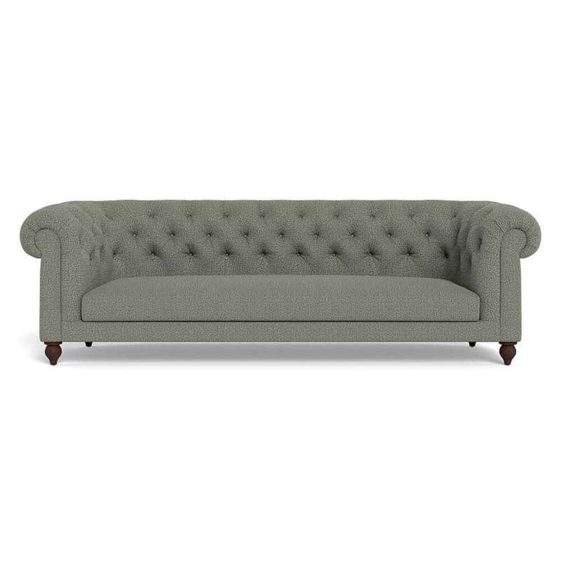 Heal's Fitzrovia 4 Seater Sofa Boucle Tweed Lapis Chestnut Stain Feet ...