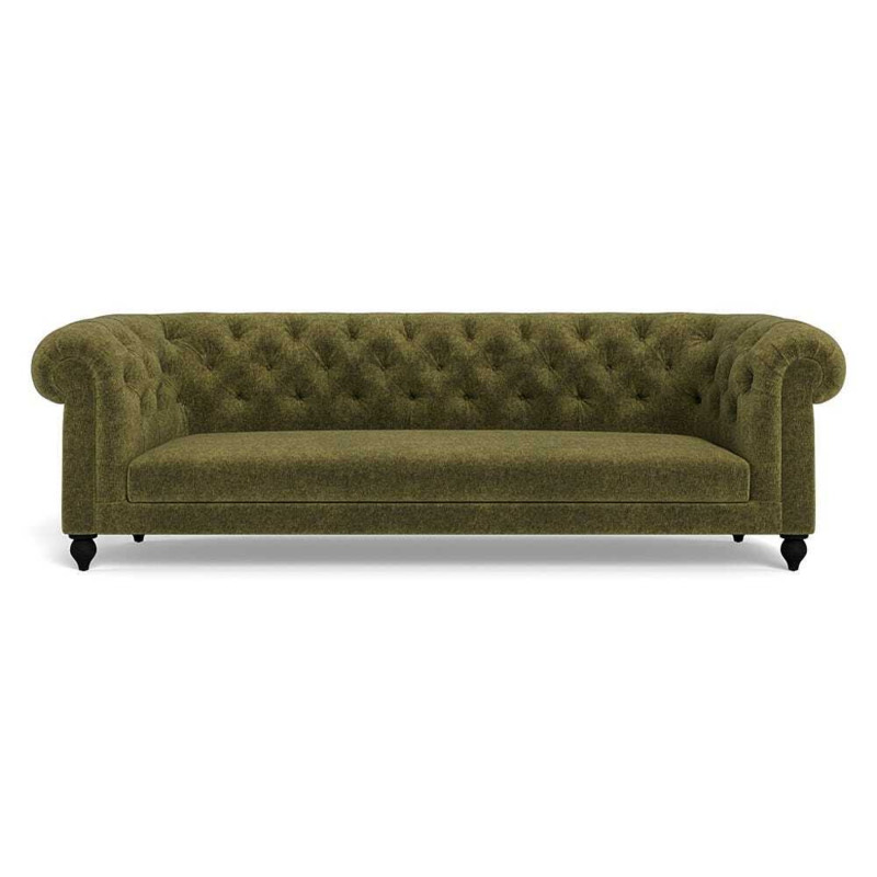 Heal's Fitzrovia 4 Seater Sofa Boucle Velvet Wilder Black Feet by Heal ...