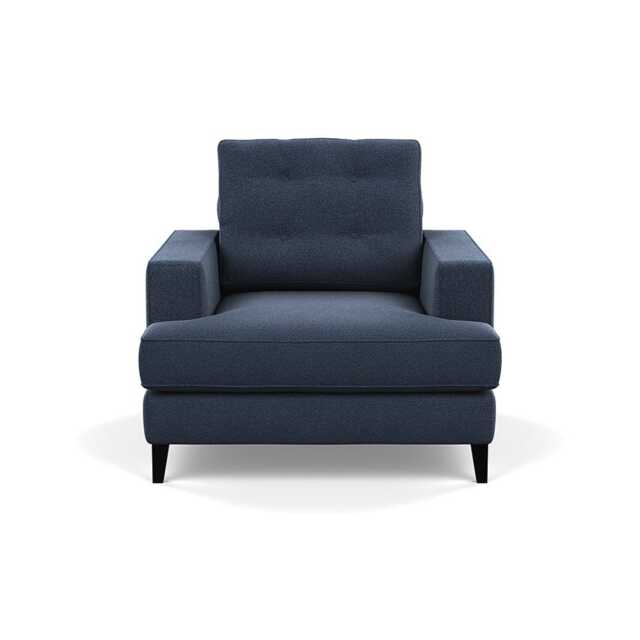 Heal's Mistral Armchair Textured Boucle Indigo Black Feet by Heal's ...