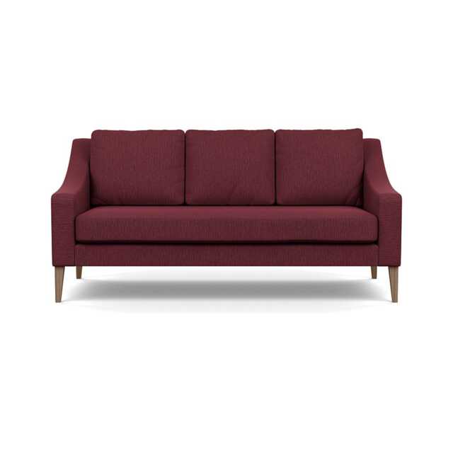 Heal's Richmond 3 Seater Sofa Smart Linen Mix Maroon Tinted Ash Feet by ...