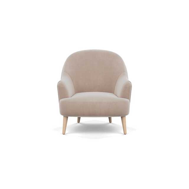 Heal's Elgin Chair Smart Velvet Pebble Natural Feet by Heal's ...