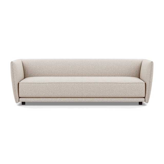 Heal's Valley 4 Seater Sofa Loop Boucle Taupe Walnut Stain Feet by Heal ...