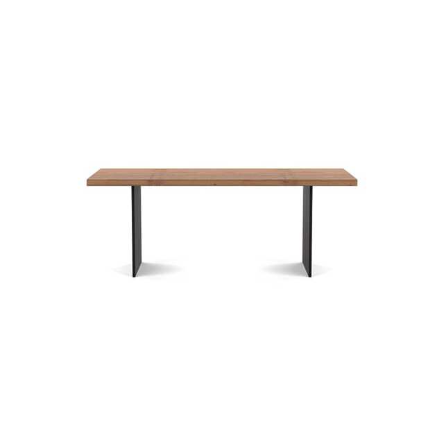 Heal's Berlin Dining Table 200x90cm Smoked Oak Straight Edge Filled ...
