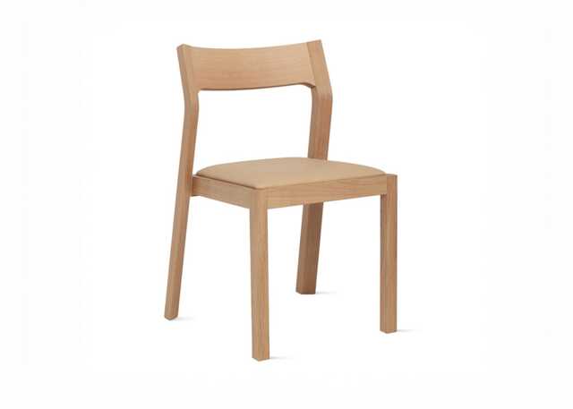 Case Profile Chair, Oak with Cream Leather Seat by Heal's | ufurnish.com