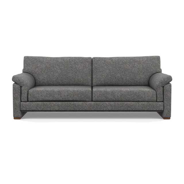 Heal's Paris II 4 Seater Sofa Melton Wool Shale Walnut Stained Feet by ...