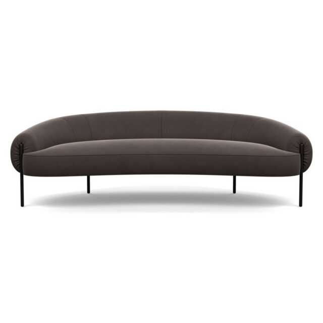 Heal's Isola 3 Seater Sofa Nobilis Velvet Sable Black Feet by Heal's ...