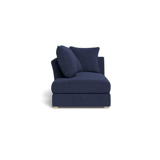 Heal's Tailor Left Hand Facing Chaise Unit Smart Linen Mix Navy Natural ...