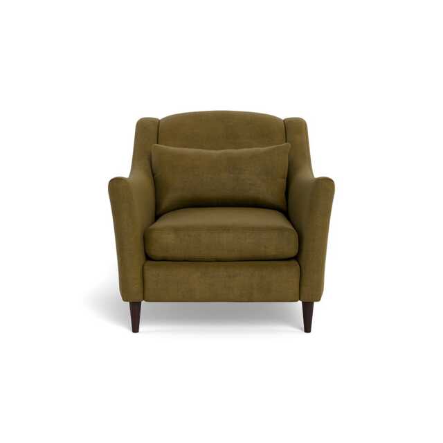 Heal's Somerset Armchair Smart Luxe Velvet Peridot Walnut Stained Feet ...