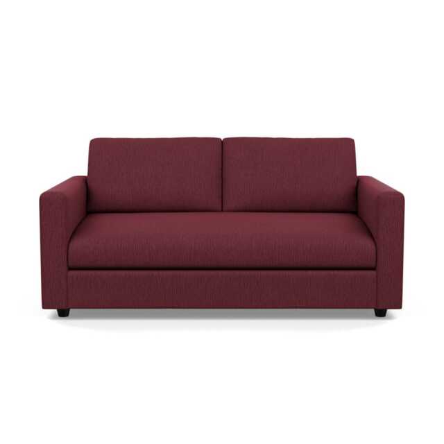 Heal's Nimbus II 3 Seater Sofa Smart Linen Mix Maroon Black Feet by ...