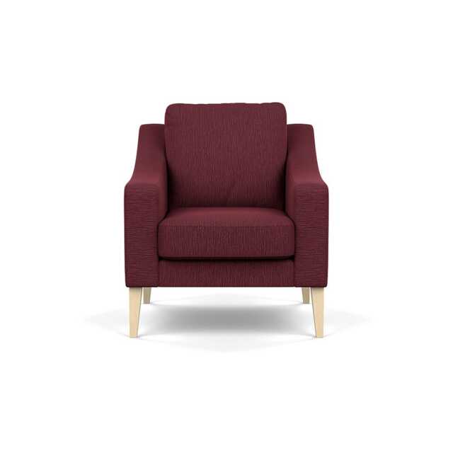Heal's Richmond Armchair Smart Linen Mix Maroon Natural Ash Feet by ...
