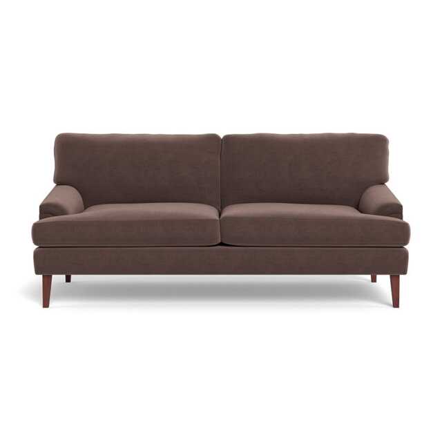 Heal's Stanton 3 Seater Sofa Velvet Mink Walnut Stained Feet by Heal's ...
