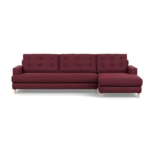 Heal's Mistral Right Hand Facing Corner Sofa Smart Linen Mix Maroon ...