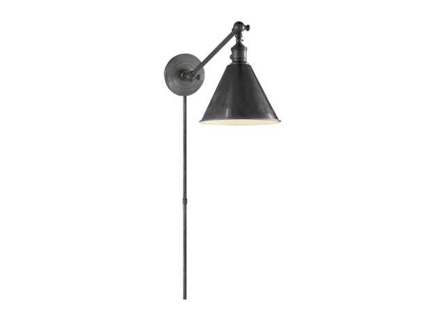 Visual Comfort Boston Functional Single Arm Library Wall Light Bronze ...