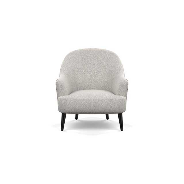 Heal's Elgin Chair Chunky Boucle Ecru Black Feet by Heal's | ufurnish.com
