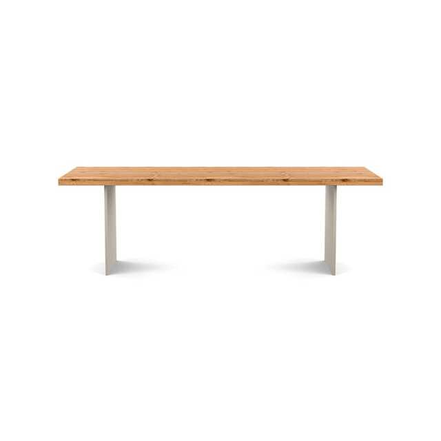 Heal's Berlin Dining Table 240x100cm Grey Oak Natural Edge Not Filled ...